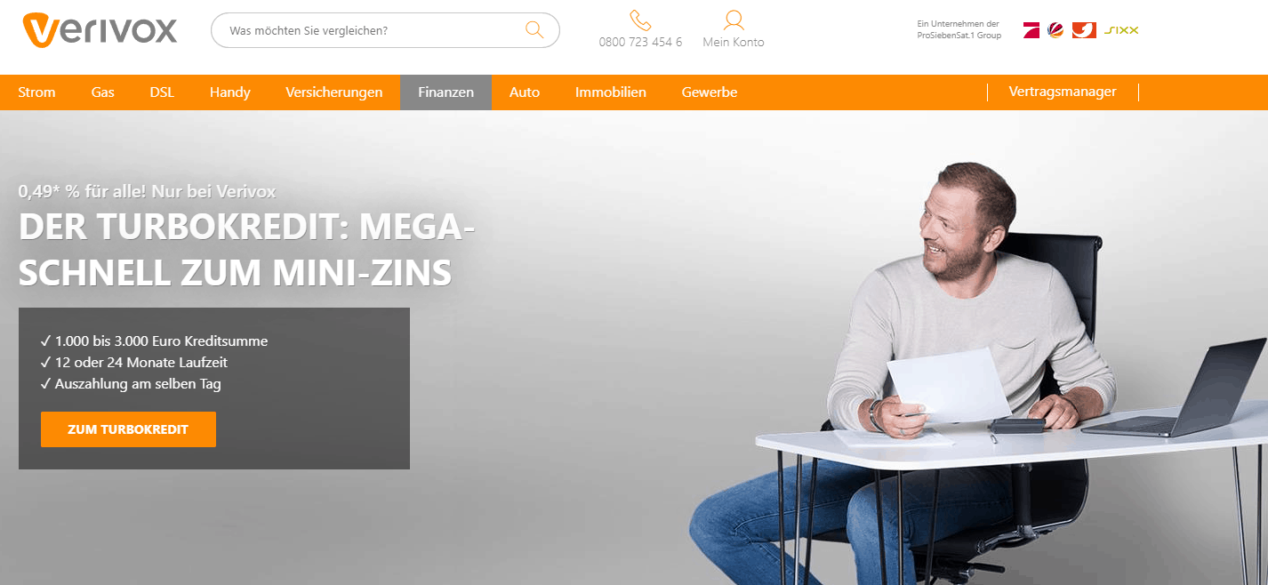Verivox Turbo Kredit 2025 | Turbo Kredit bei Verivox in 7 Min.